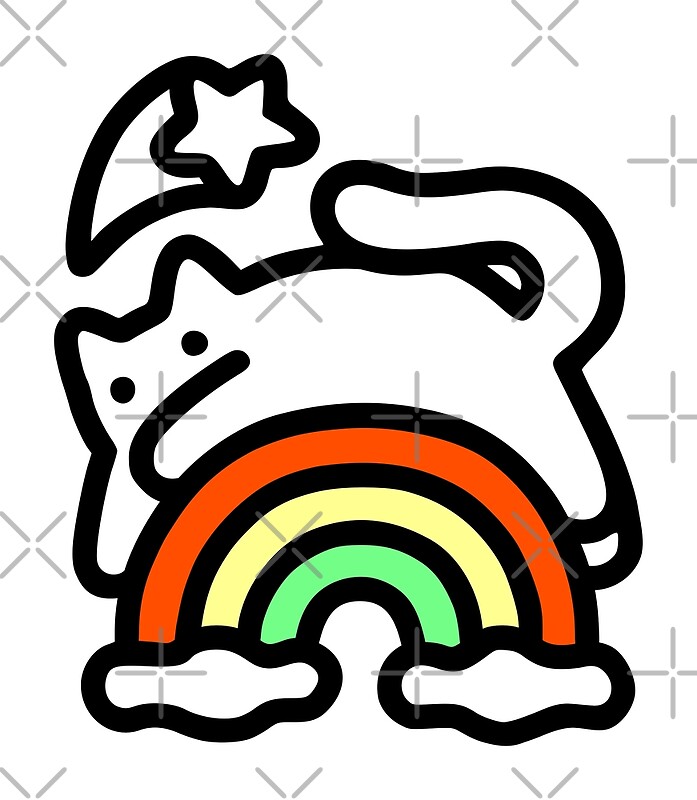 "Rainbow Cat" by obinsun | Redbubble