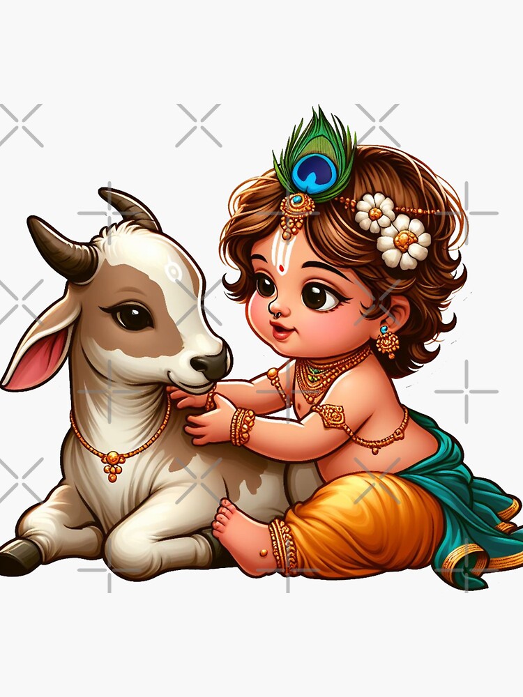 "Krishna" Sticker for Sale by Snap Stick | Redbubble
