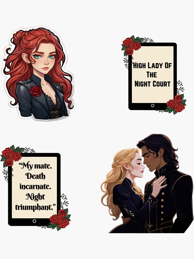 "Acotar series pack" Sticker for Sale by BookishBoutique Bliss | Redbubble