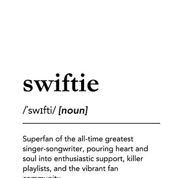 "Swiftie definition, definition of swiftie, ts fandom" Sticker for Sale ...