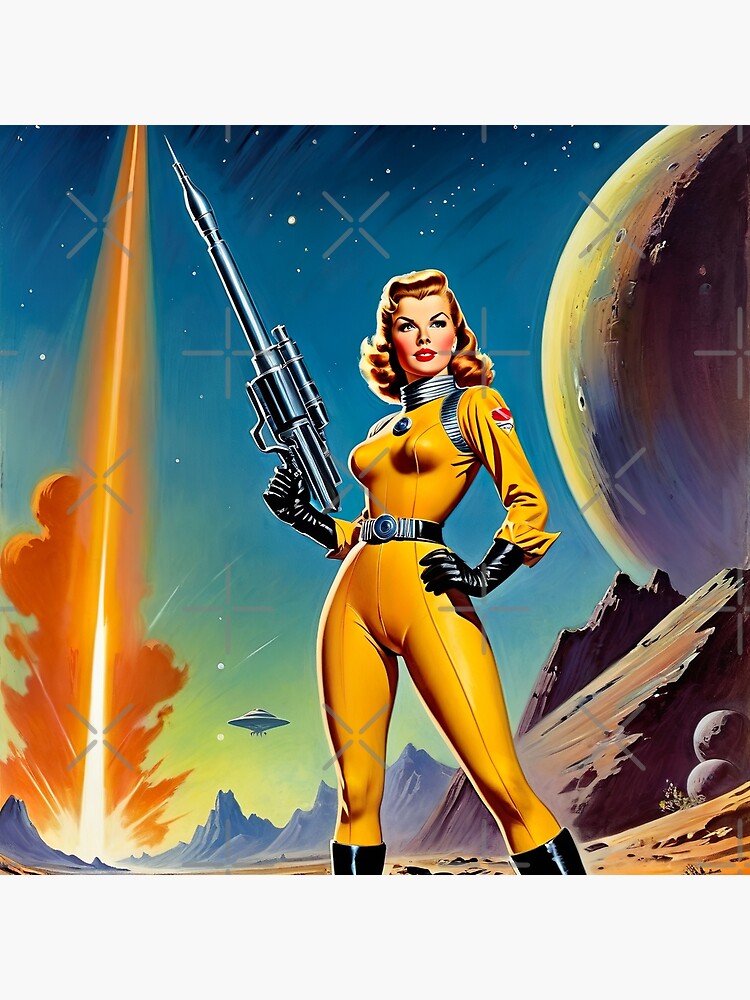 "1950's Female Space Cadet | Retro Artwork" Poster by OrganicLights | Redbubble
