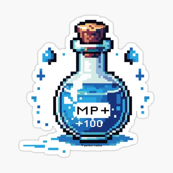 "Video Game - RPG MP Potion | pixel art" Sticker for Sale by perfect ...