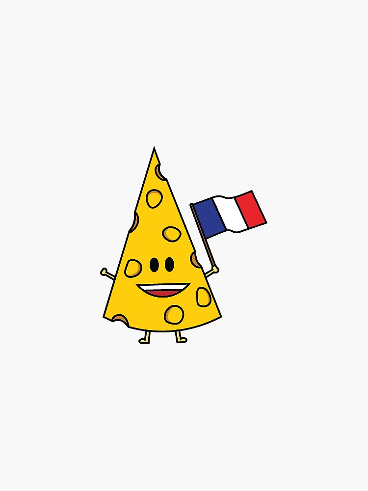 "Smiley French Cheese" Sticker for Sale by micheauxx | Redbubble