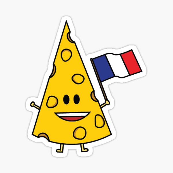 "Smiley French Cheese" Sticker for Sale by micheauxx | Redbubble