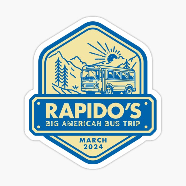 "Rapido’s Big American Bus Trip" Sticker for Sale by Rapido Trains ...
