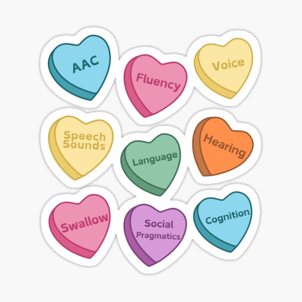 "SLP ASHA 9 Candy Hearts" Sticker for Sale by courtaboud | Redbubble