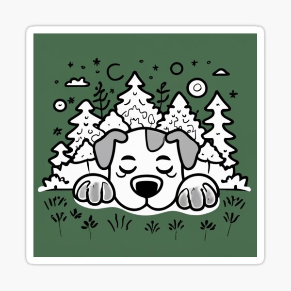 "dog logo " Sticker for Sale by degworld | Redbubble
