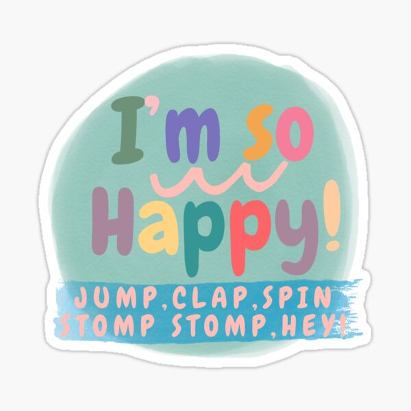"Miss Rachel Im So Happy Jump Clap Song" Sticker for Sale by Taylortops ...