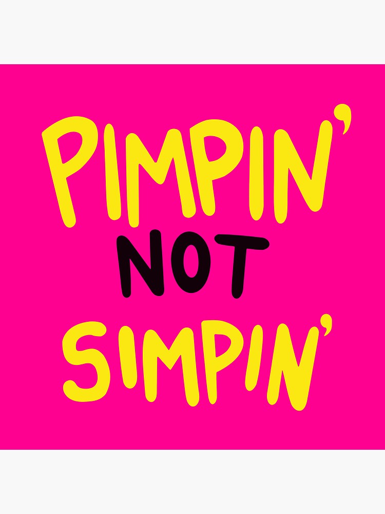 "Hazbin Hotel Valentino's Mug - Pimpin' Not Simpin'" Sticker for Sale ...