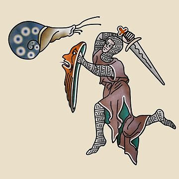 "Marginalia Knight vs Snail medieval meme" Sticker for Sale by ...