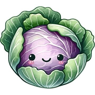 "Cute Cabbage" Sticker for Sale by Emitropy | Redbubble
