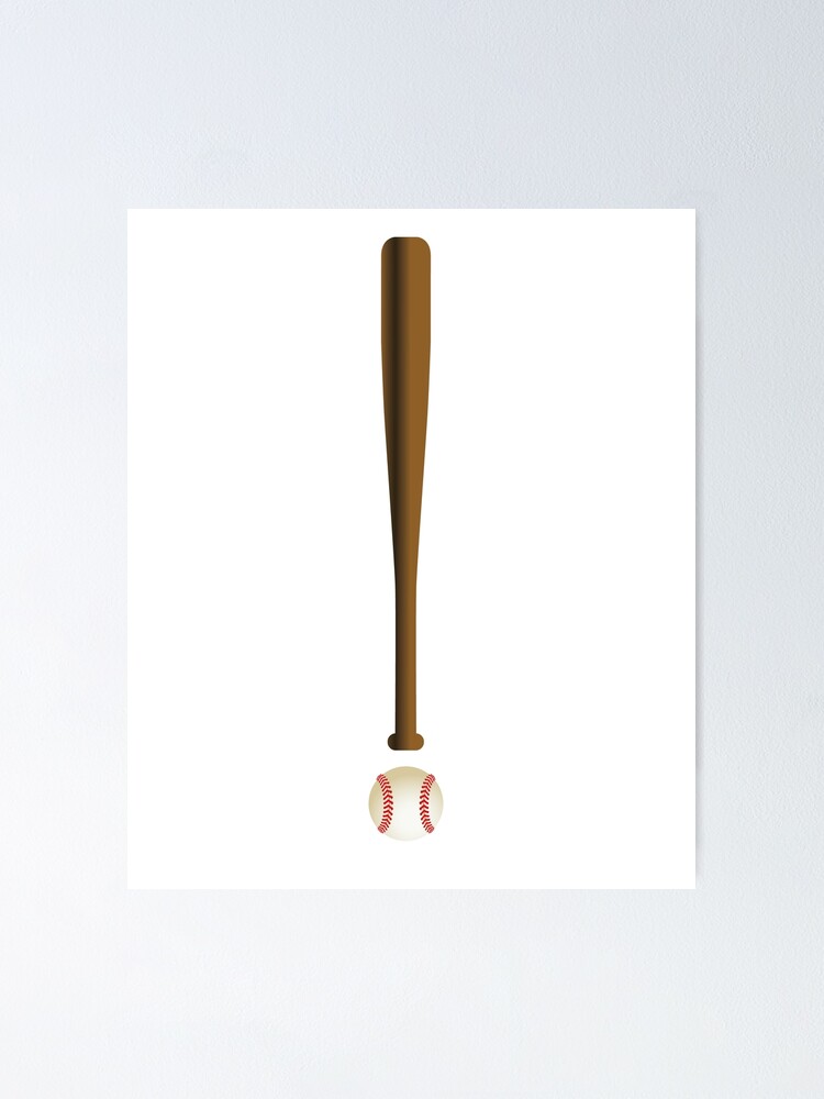 "Exclamation mark - Baseball bat and baseball " Poster by HozDes ...