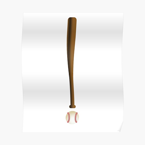 "Exclamation mark - Baseball bat and baseball " Poster by HozDes ...