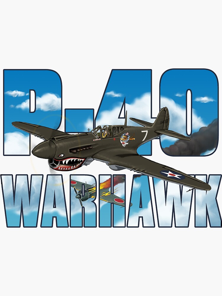 "P-40 Warhawk" Sticker for Sale by fritzthefox | Redbubble