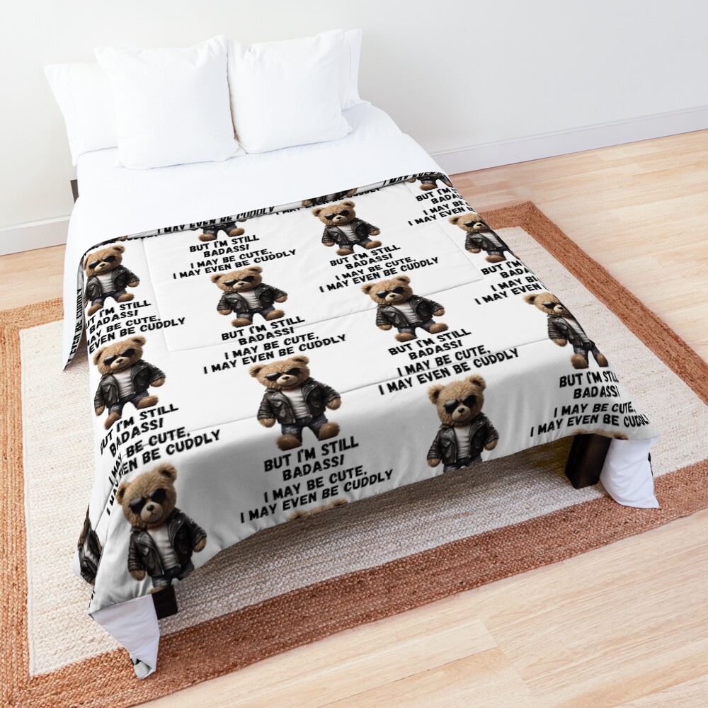 "Cute, Cuddly and Badass Teddy Bear" Poster for Sale by Fredster1966 ...