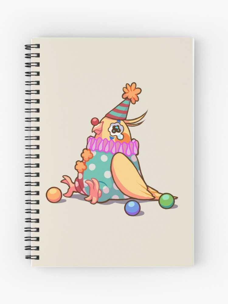 "cockatiel clown" Spiral Notebook by CuteBlueArt | Redbubble