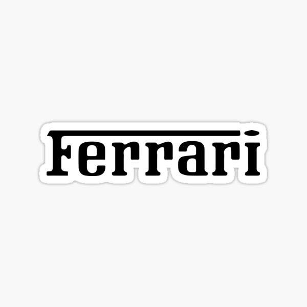 "Ferrari type logo interpretation " Sticker for Sale by --clara ...