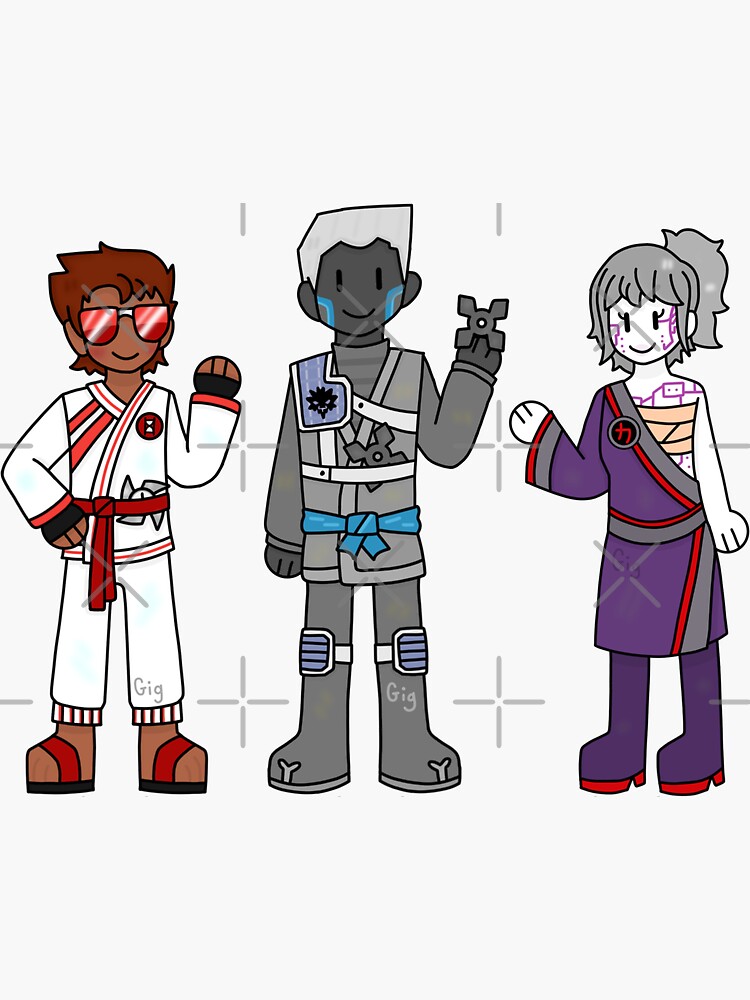"Ninja set 2!" Sticker for Sale by GiraffenGoggles | Redbubble