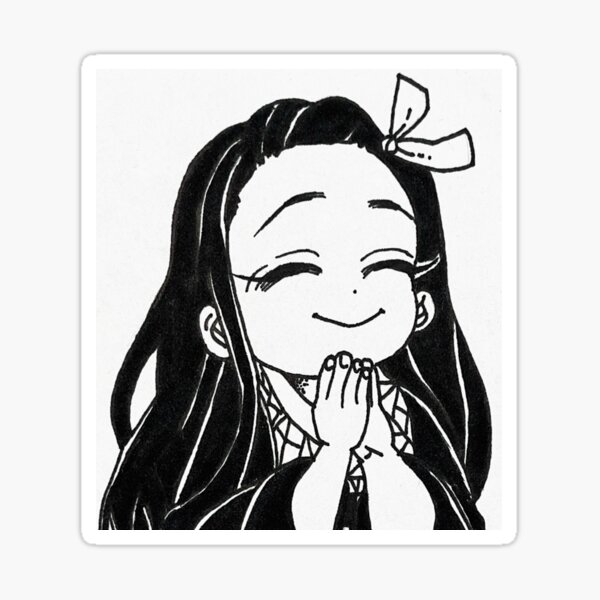 "Happy Nezuko" Sticker for Sale by byalora | Redbubble