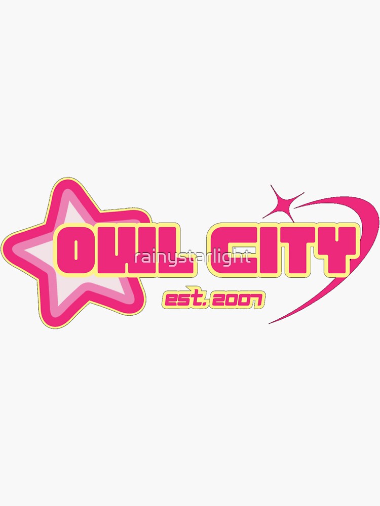 "OWL CITY - LOGO" Sticker for Sale by rainystarlight | Redbubble