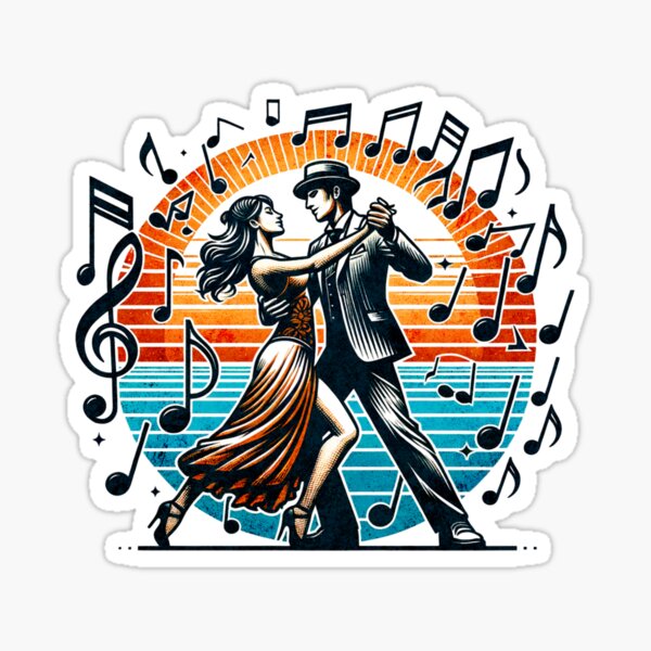 "Lindy Hop Swing Dance Dancing Gift 40s 50s" Sticker for Sale by ...