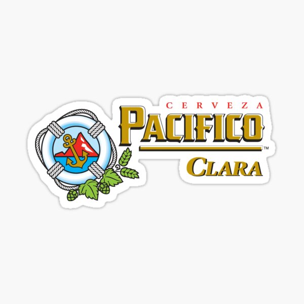 "Cerveza Pacifico, Pacifico" Sticker for Sale by Yukari kudune | Redbubble