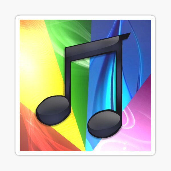 "Rainbow Music Logo" Sticker for Sale by FionnArcadeMix | Redbubble