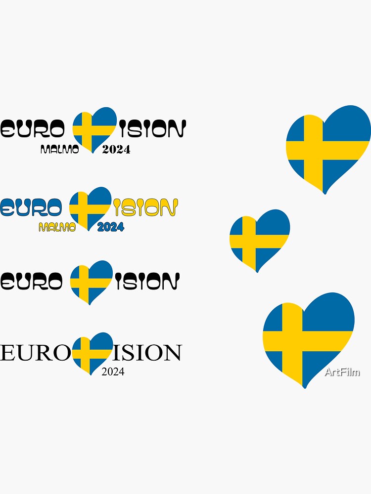 "Eurovision 2024 Stickers set" Sticker for Sale by ArtFilm | Redbubble
