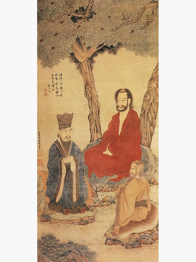 Confucius, Lao-tzu and Buddhist Arhat 三教 - Ding Yunpeng 丁云鹏 Premium ...