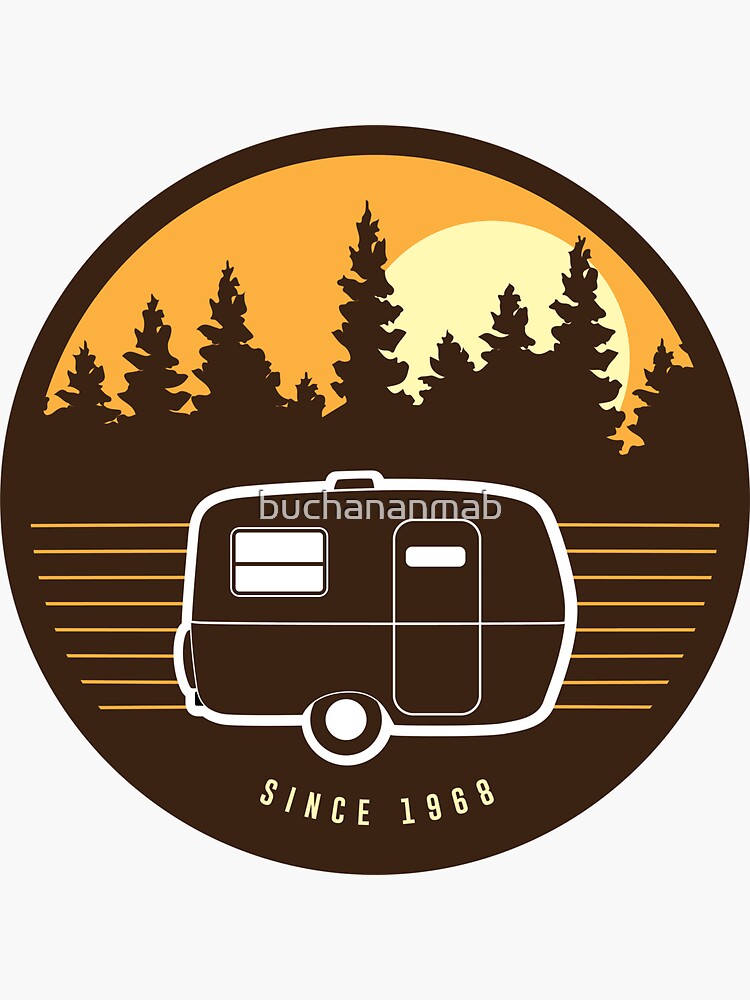 "boler vintage camper in natural setting" Sticker for Sale by ...