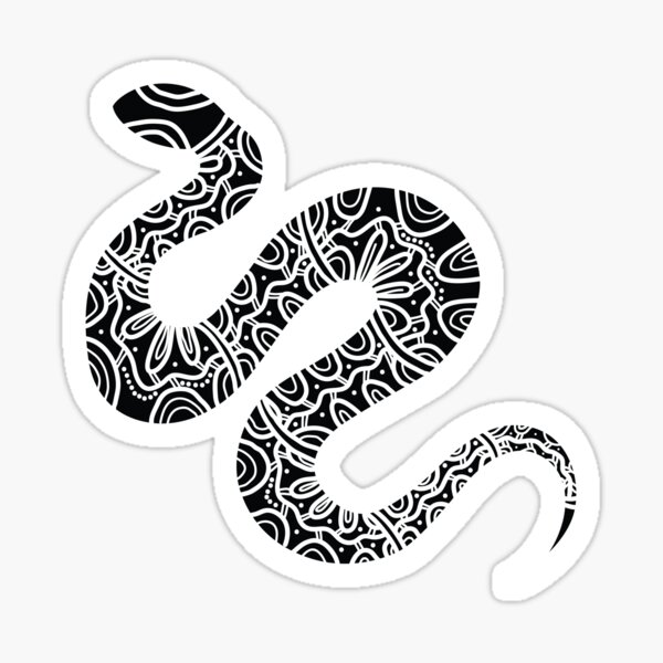 "Authentic Aboriginal Art - Snake" Sticker for Sale by HogarthArts ...