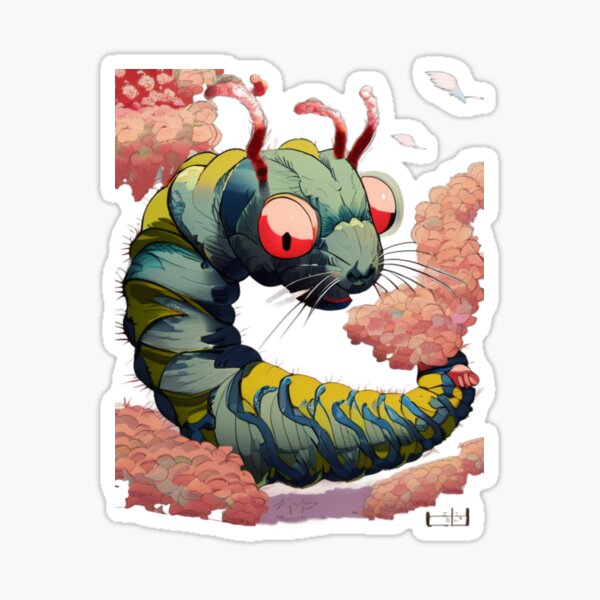 "alien caterpillar" Sticker for Sale by EuropeanPrints | Redbubble