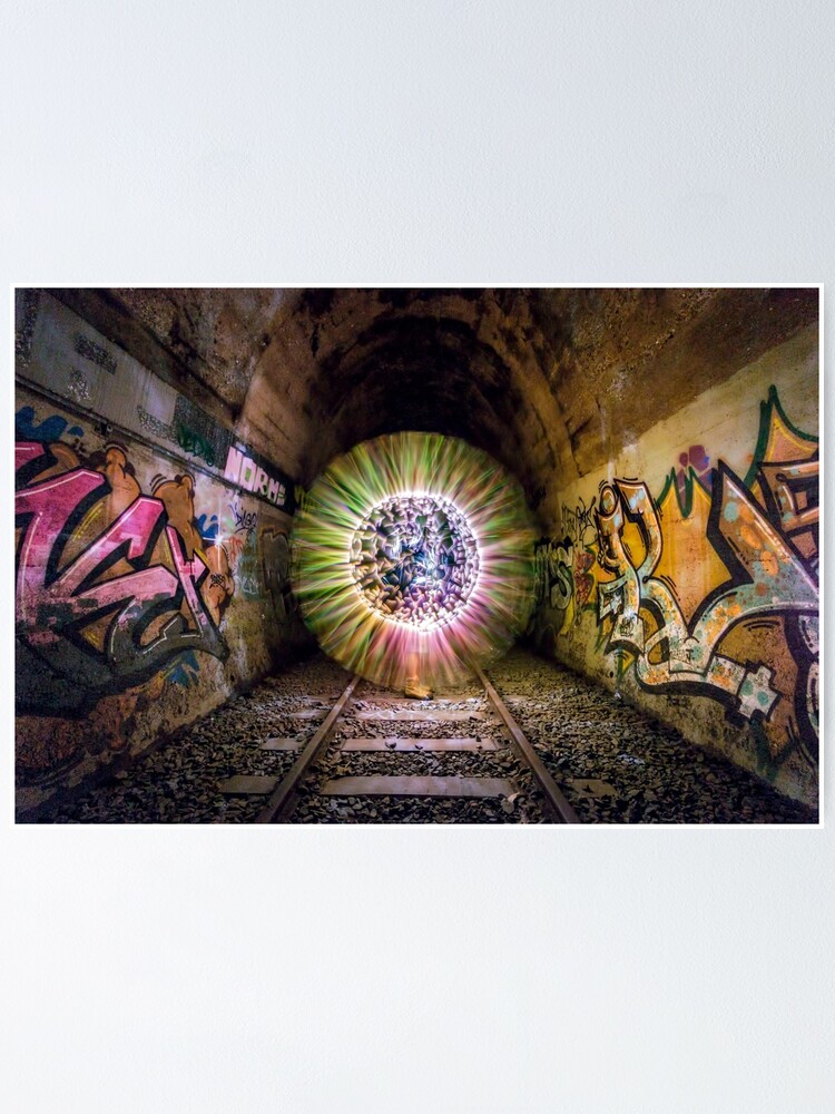 "Train Tunnel Orb" Poster by rodevans | Redbubble