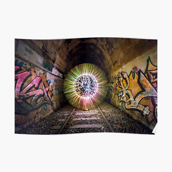 "Train Tunnel Orb" Poster by rodevans | Redbubble