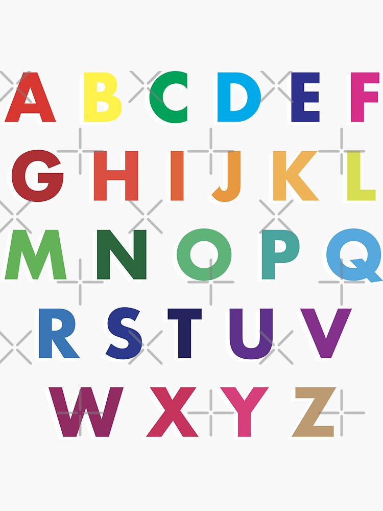 "ABC alphabet letter stickers" Sticker by Wolagno | Redbubble