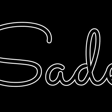 "Writing Sade Name Label (Black)" Sticker for Sale by NormadWorld ...