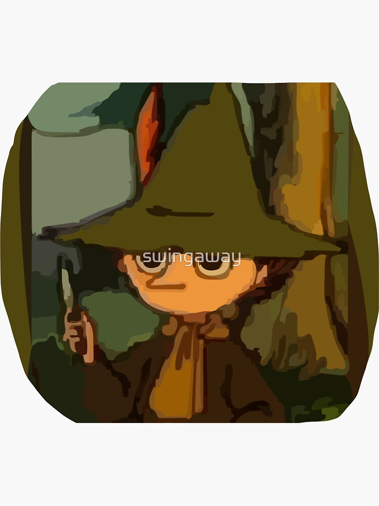 "Snufkin with knife simplified" Sticker for Sale by swingaway | Redbubble