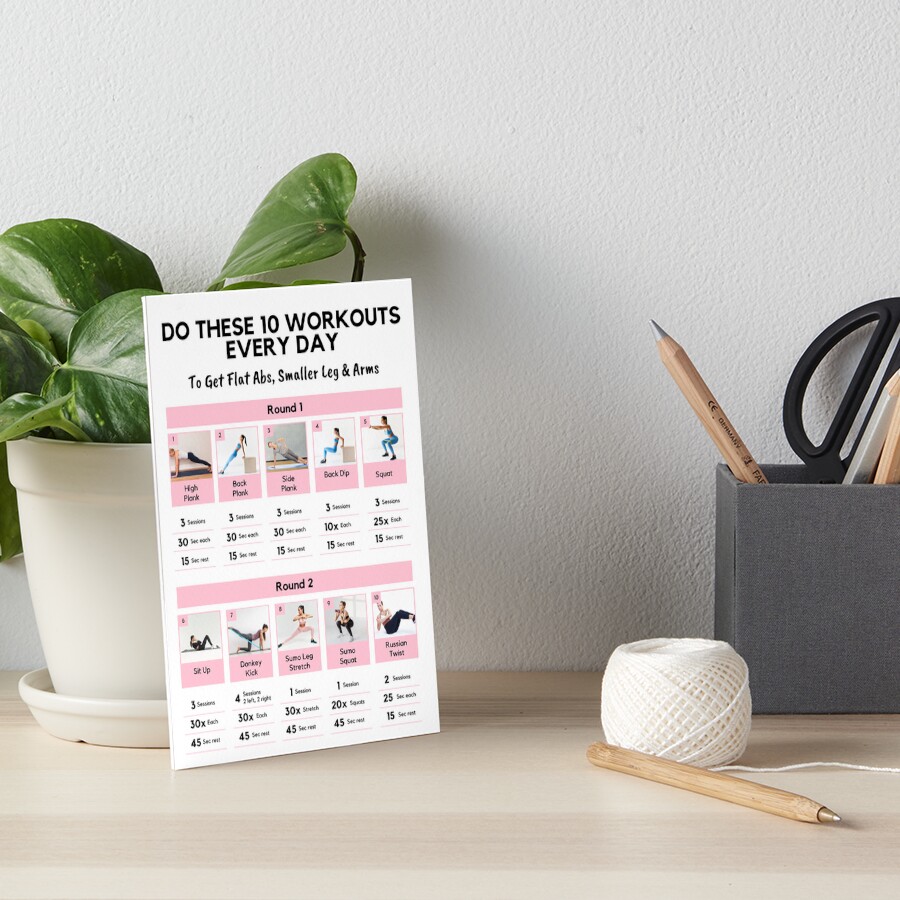 "10 Full Body Workouts Poster for Gym, Home Gym. Poster for Daily ...