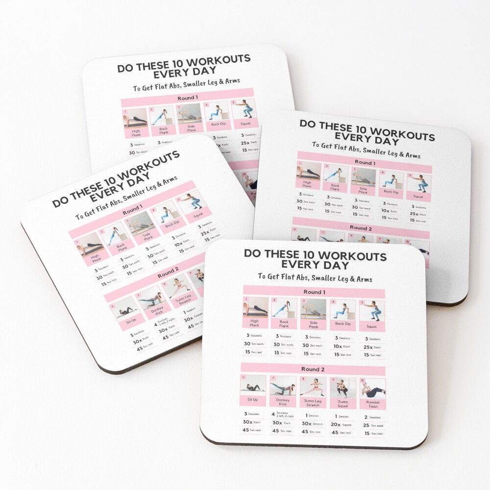 "10 Full Body Workouts Poster for Gym, Home Gym. Poster for Daily ...