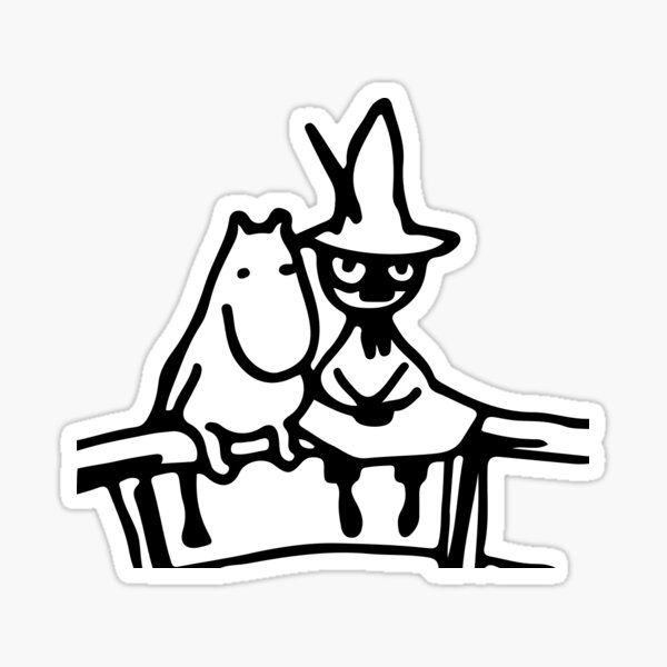 "Snufkin Moomin bridge" Sticker for Sale by swingaway | Redbubble