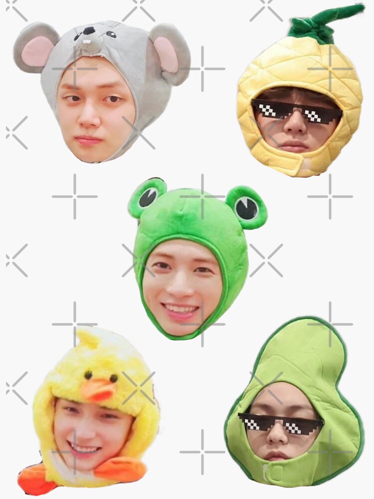 "TXT costume head " Sticker for Sale by ggyulvr ★ | Redbubble