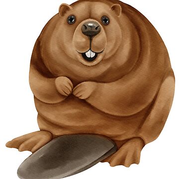 "Bober Kurwa: Laughing Beaver Watercolor Meme" Sticker for Sale by ...