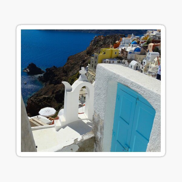 "Santorini - Greek Islands" Sticker for Sale by Lchavis | Redbubble