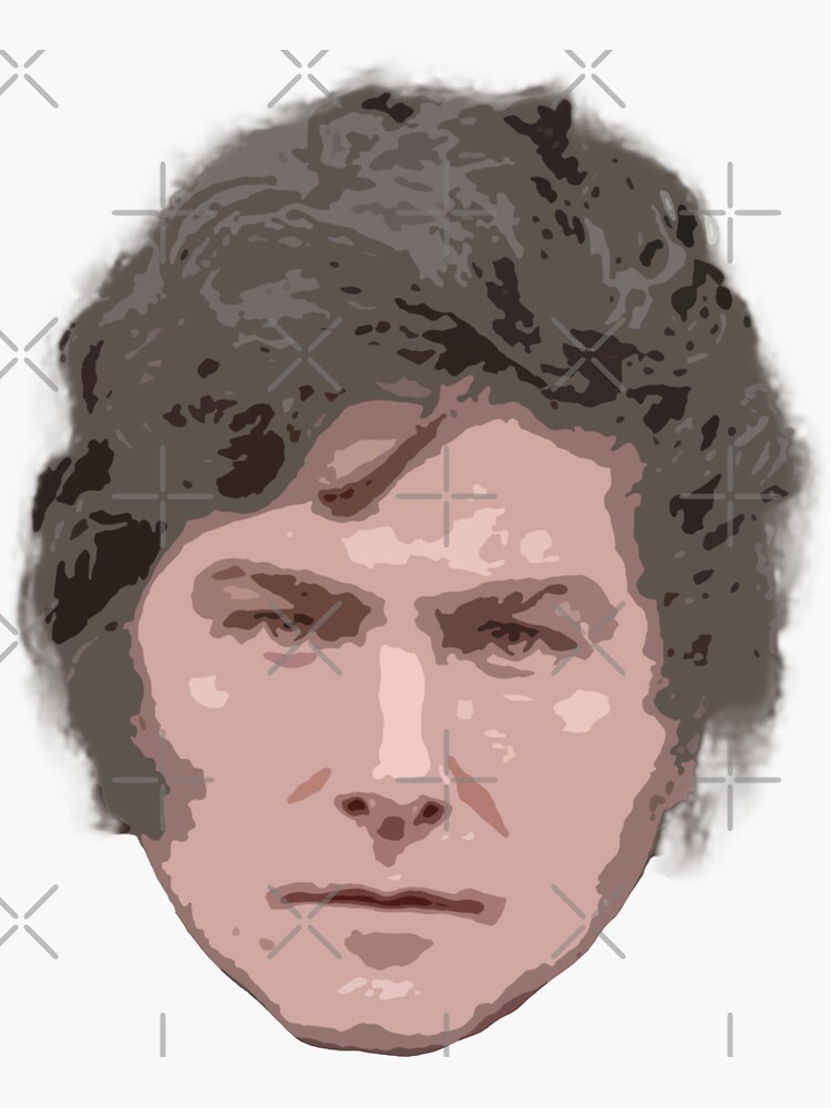 "milei face sticker" Sticker by DeSaings | Redbubble