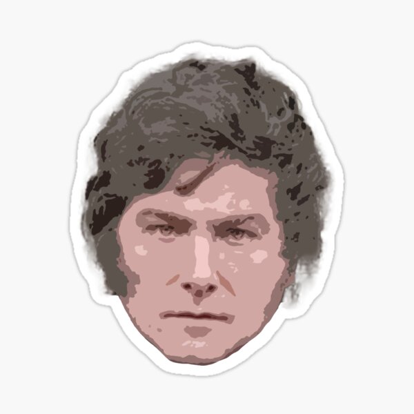 "milei face sticker" Sticker by DeSaings | Redbubble