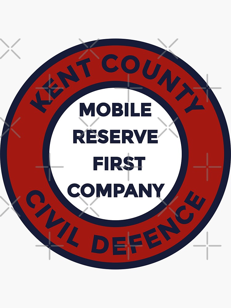 "Kent Civil Defence" Sticker for Sale by sirglennbo | Redbubble