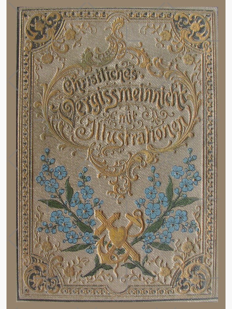 "Antique German Book Cover" Spiral Notebook for Sale by collageDP ...