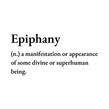 "Epiphany - Definition of the word" Sticker by lolalechat | Redbubble