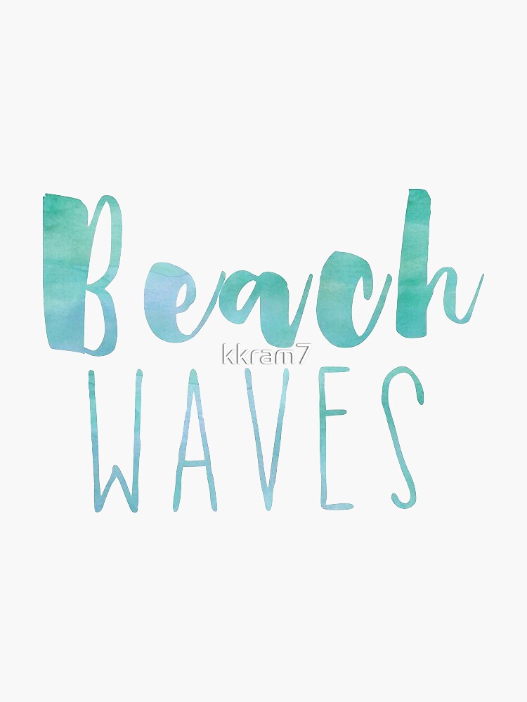 "Beach Waves Sticker" Sticker for Sale by kkram7 | Redbubble