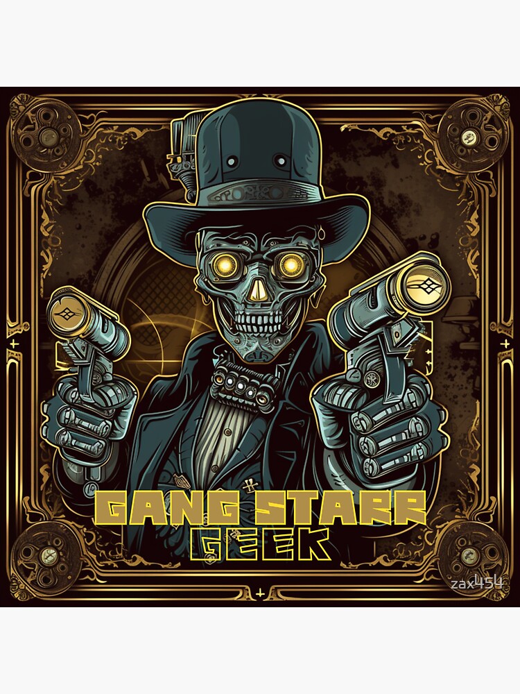 "Gang Starr Geek: Vector Art of a Robot in Suit as Gangster" Sticker ...